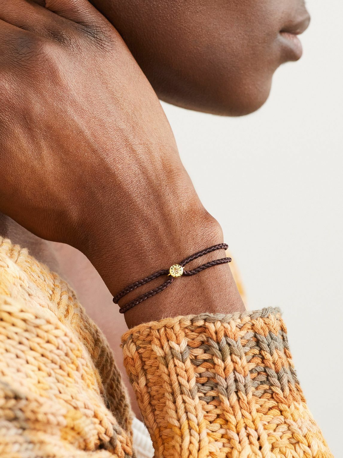 Octavia Elizabeth - Parachute Gold, Diamond and Cord Bracelet