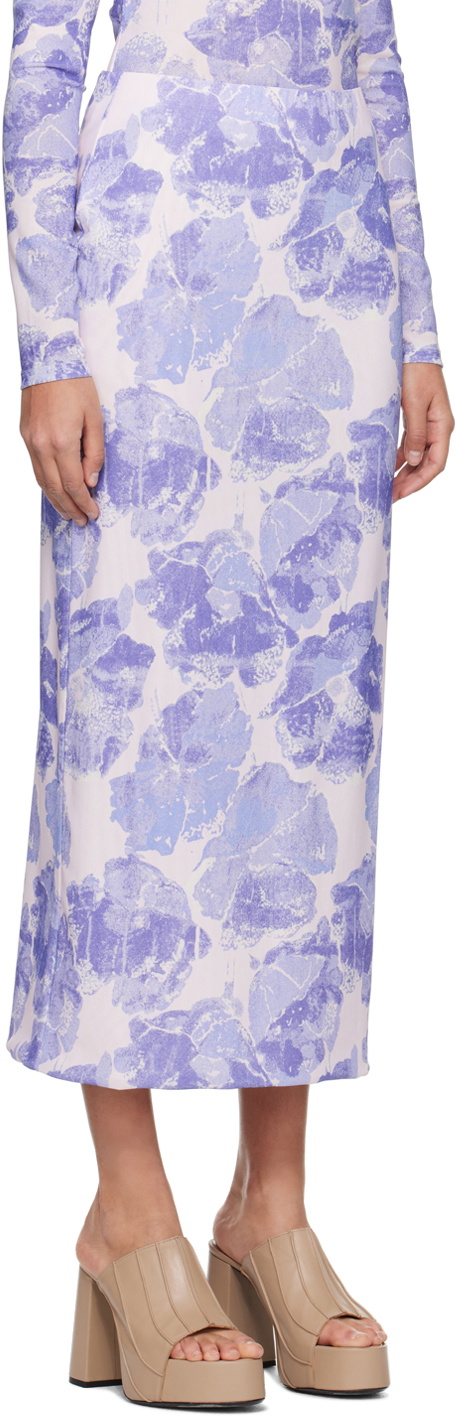 Staud Purple Trey Midi Skirt Staud