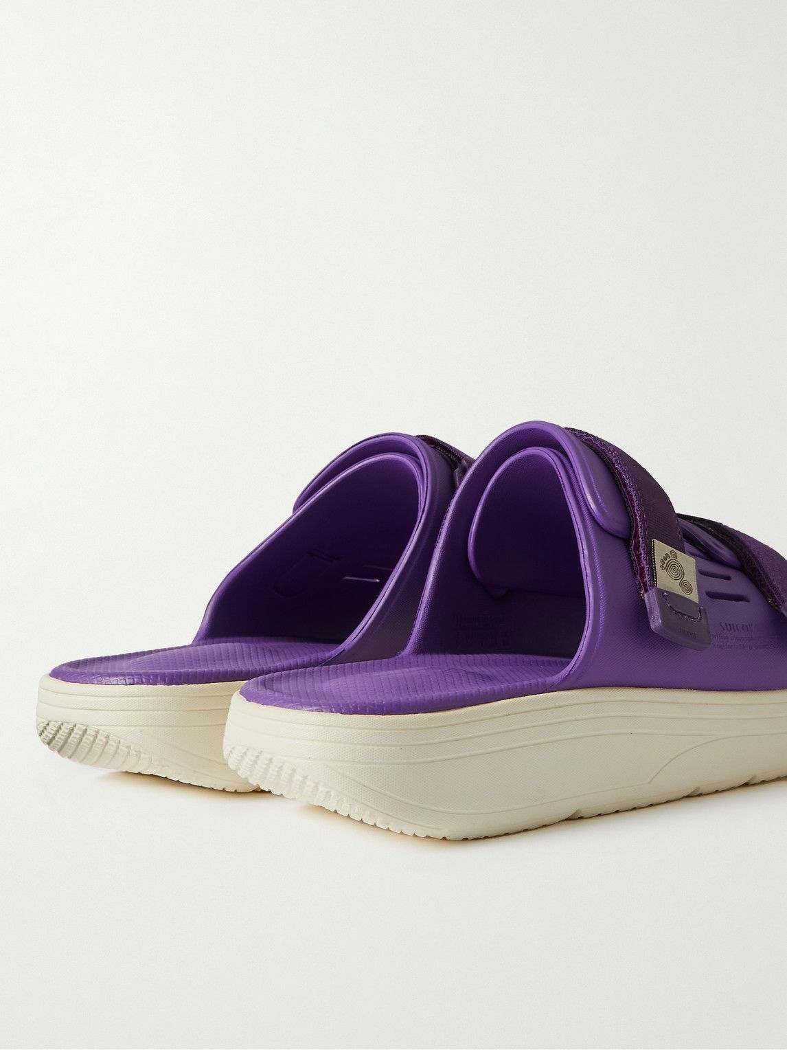 Suicoke - Webbing-Trimmed Rubber Slides - Purple Suicoke