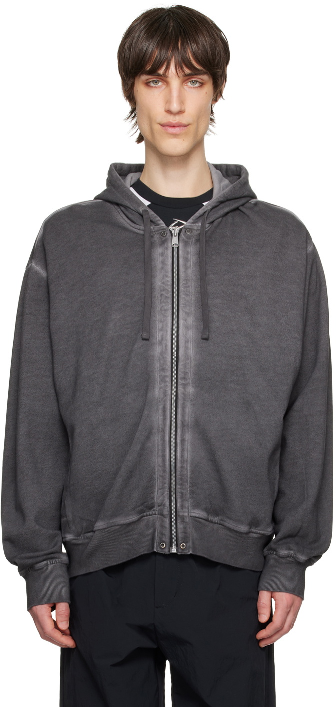 Izzue Gray Cold Dye Hoodie Izzue