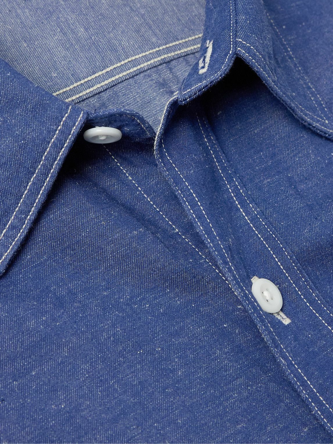 Kaptain Sunshine - Work Cotton and Hemp-Blend Shirt - Blue Kaptain Sunshine
