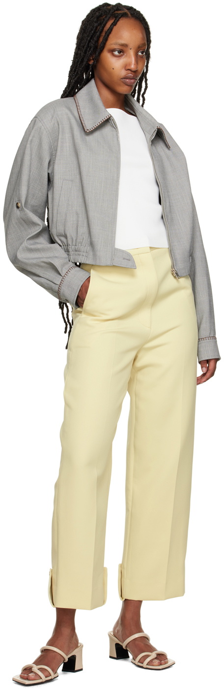 Recto Gray Cropped Jacket Recto