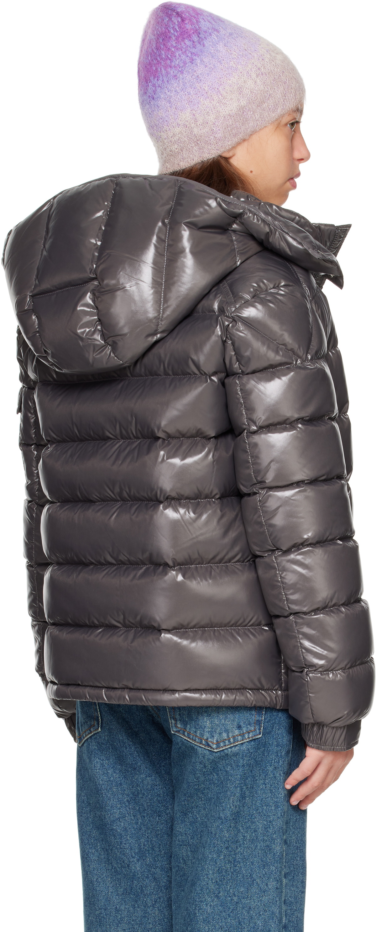 Moncler Enfant Big Kids Gray Maya Hooded Down Jacket Moncler Enfant