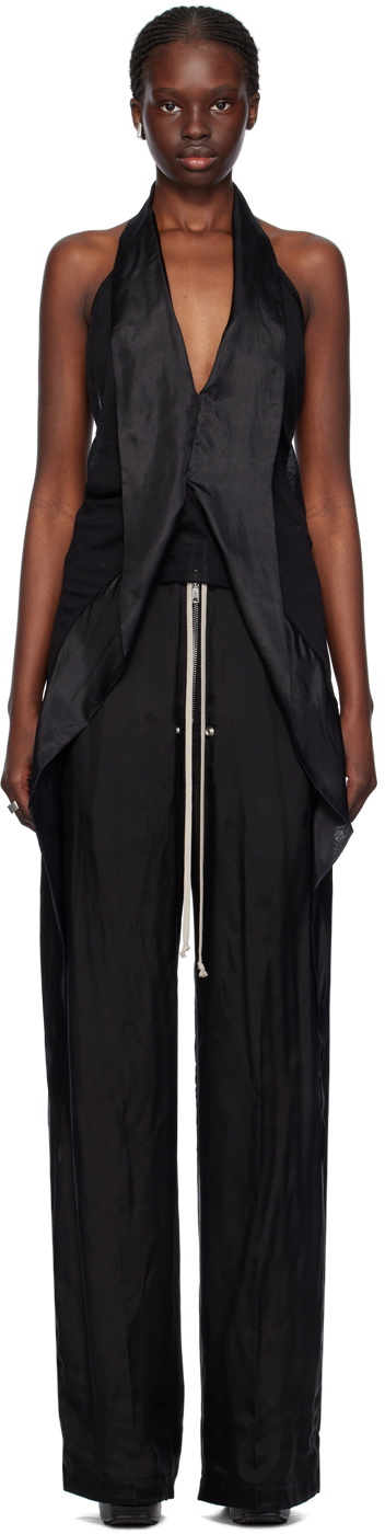 Rick Owens Black Wishbone Tank Top Rick Owens