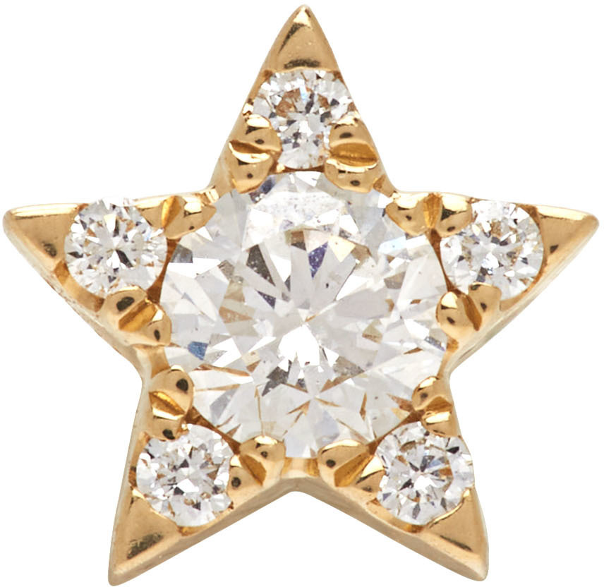 Maria Tash Gold 5.5mm Diamond Star Earring Maria Tash