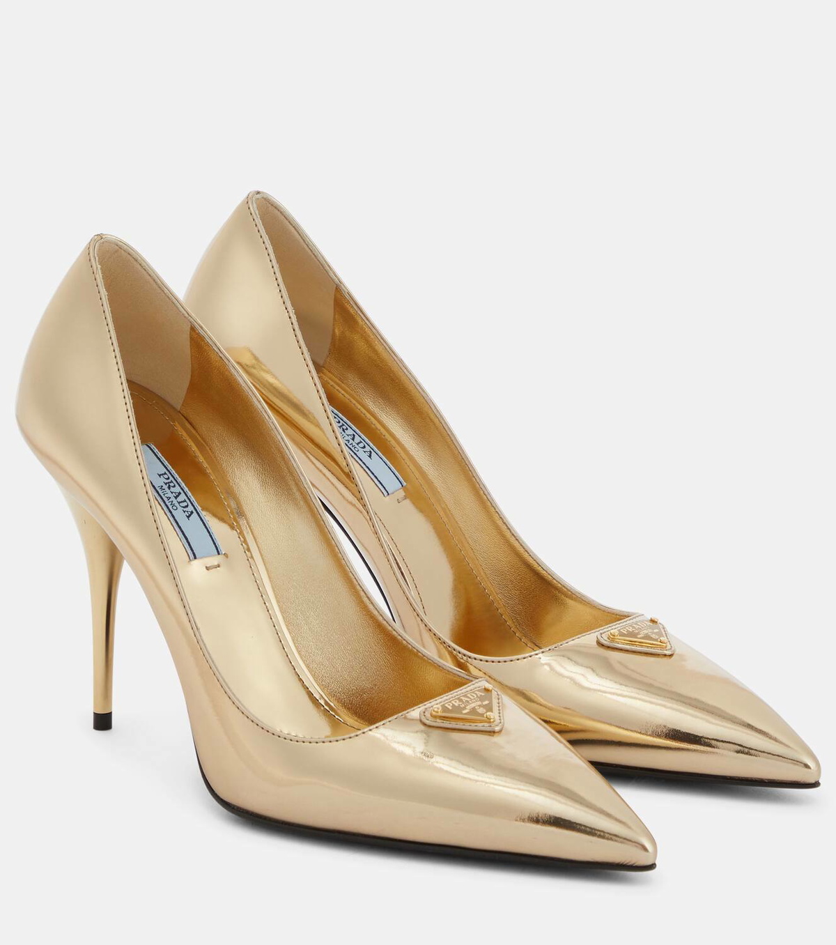 Prada Metallic leather pumps Prada