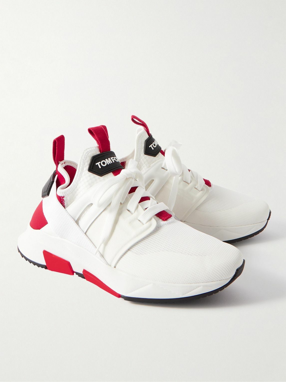 TOM FORD - Jago Mesh and Shell Sneakers - White TOM FORD