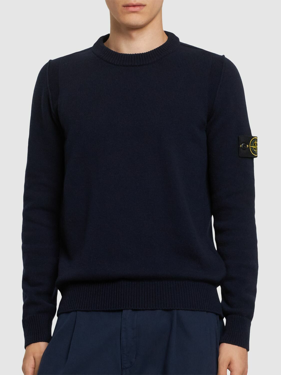 STONE ISLAND Wool Blend Crewneck Sweater Stone Island