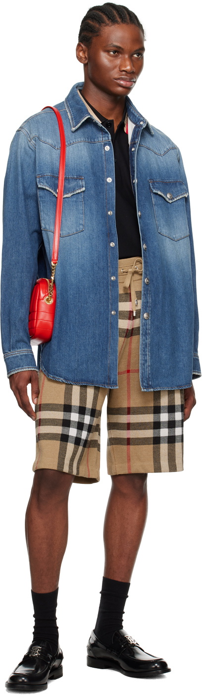 Burberry Beige Vintage Check Shorts Burberry