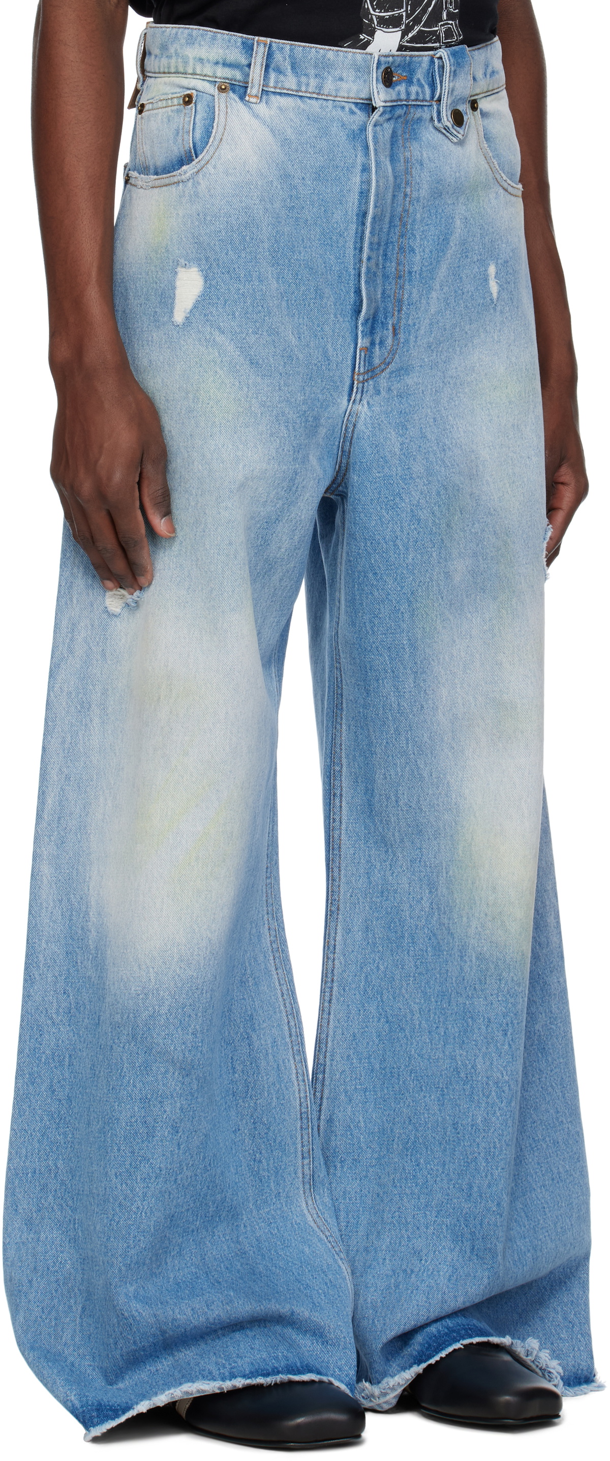 EGONlab SSENSE Exclusive Blue Baggy Jeans EGONlab