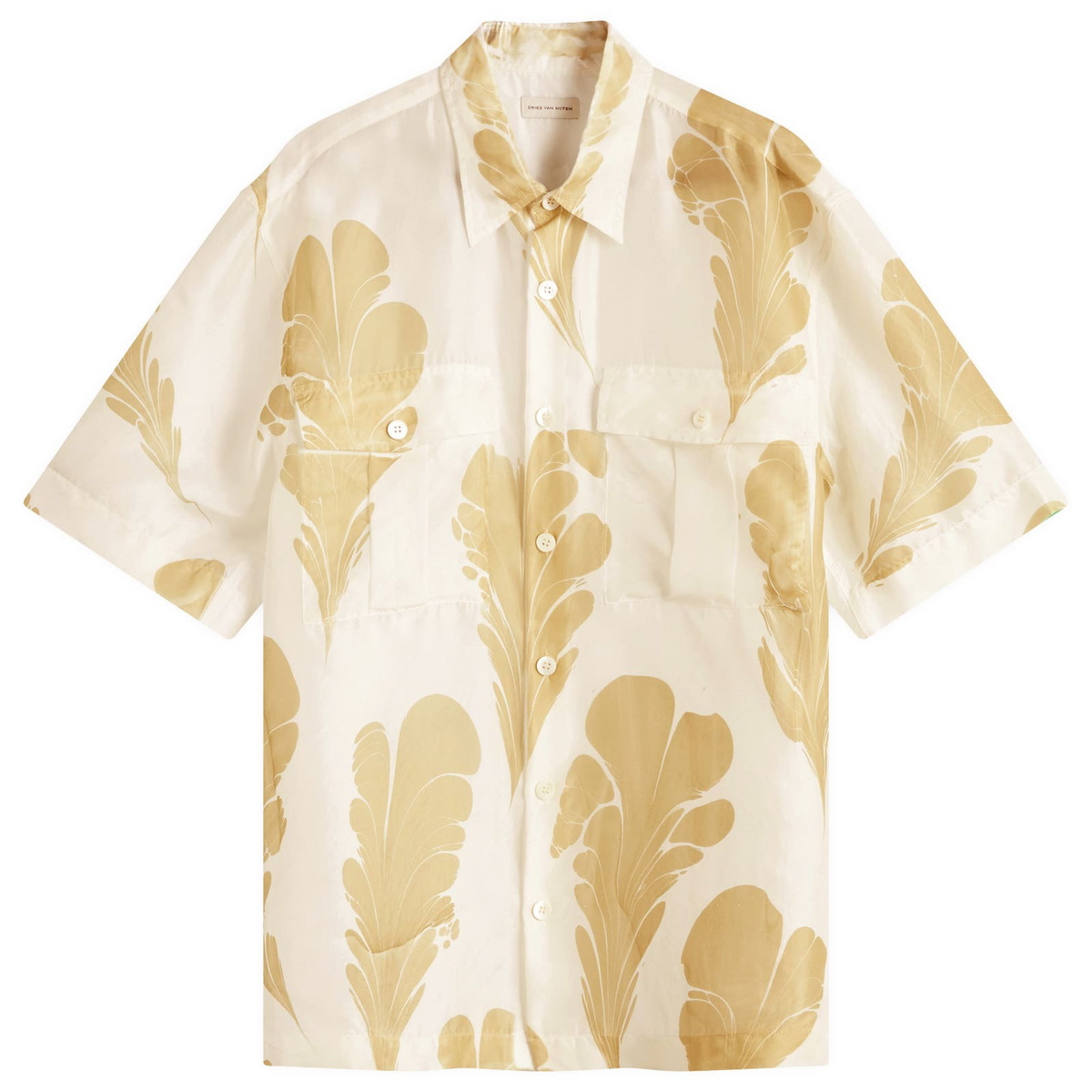 Dries Van Noten Men's Cass Japanese Print Vacation Shirt in White Dries ...