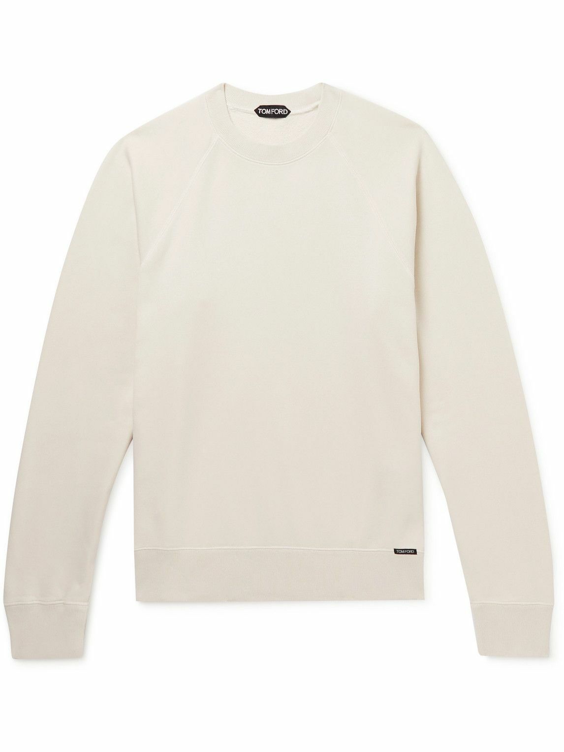 TOM FORD - Garment-Dyed Cotton-Jersey Sweatshirt - Neutrals TOM FORD