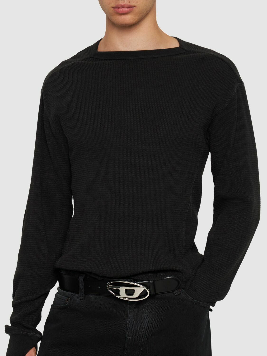 DIESEL 4cm 1dr Reversible Leather Buckle Belt Diesel