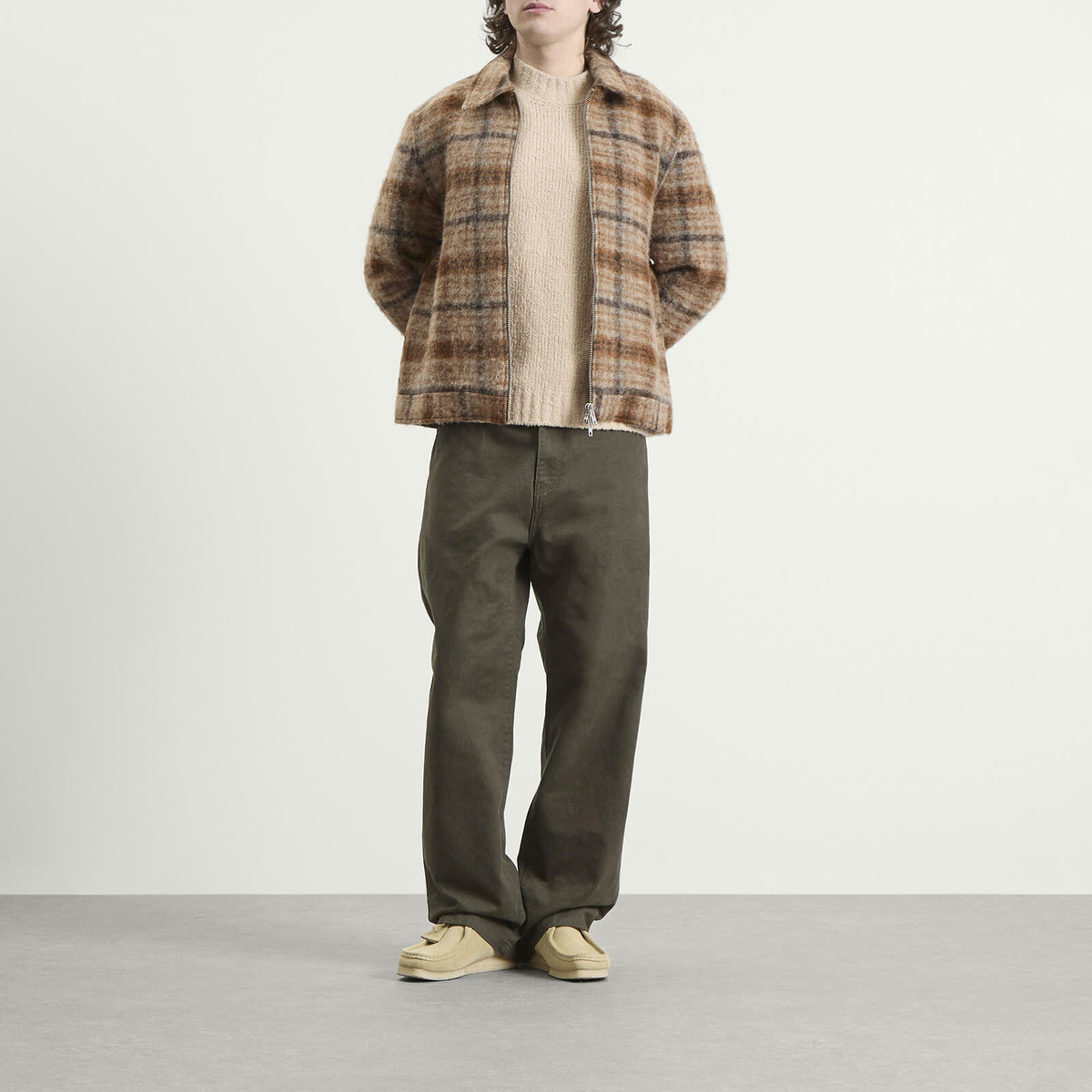 Bound Men's Cropped Wool Jumper in Sand BOUND by Bond-Eye