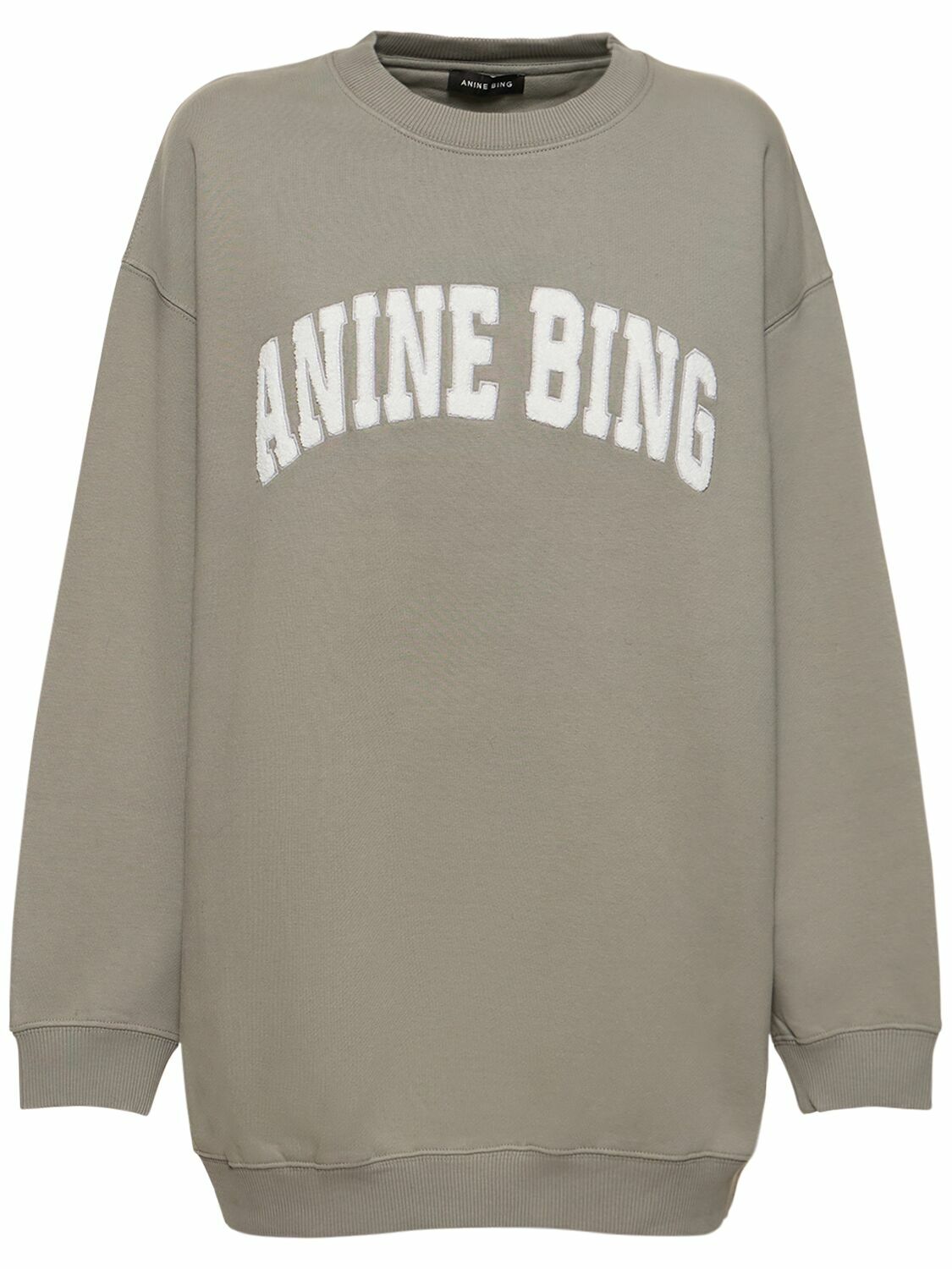 ANINE BING - Tyler Logo Printed Cotton Sweatshirt ANINE BING