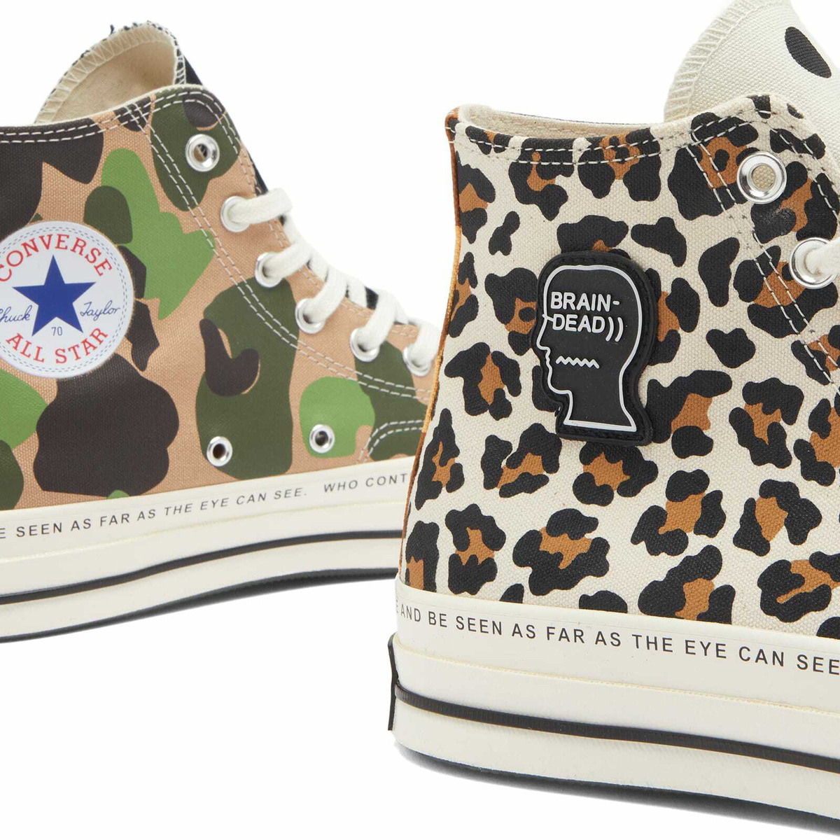Converse Men's x Brain Dead Chuck 70 in Egret/Black/Navy Converse