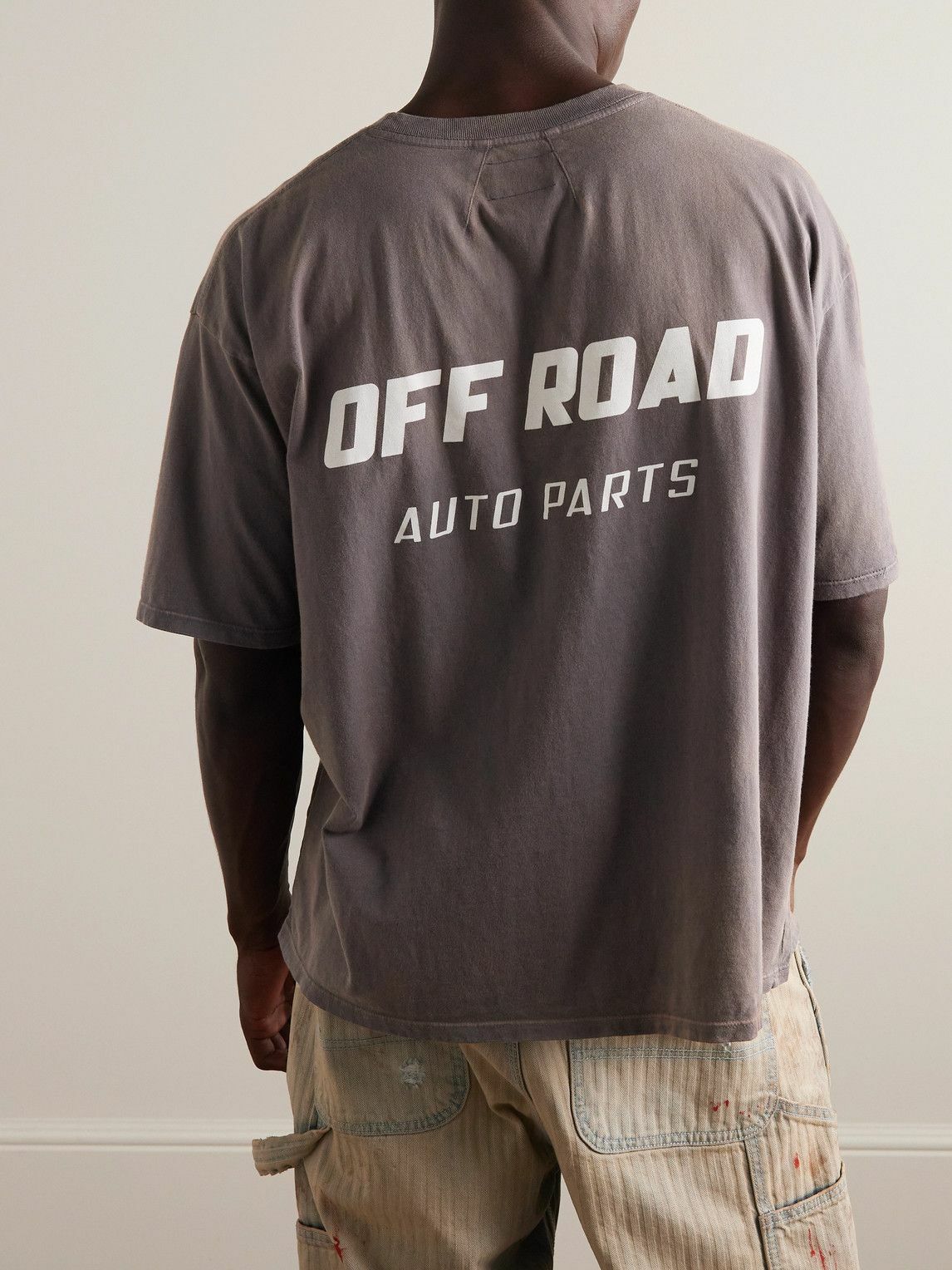 Rhude - Off Road Logo-Print Cotton-Jersey T-Shirt - Gray Rhude