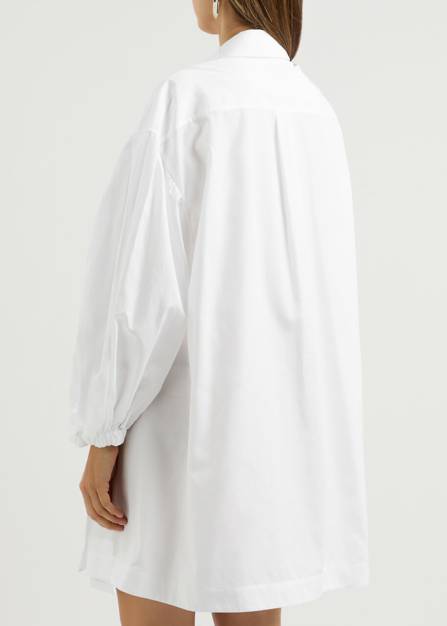 Simone Rocha Cotton Mini Shirt Dress White Simone Rocha