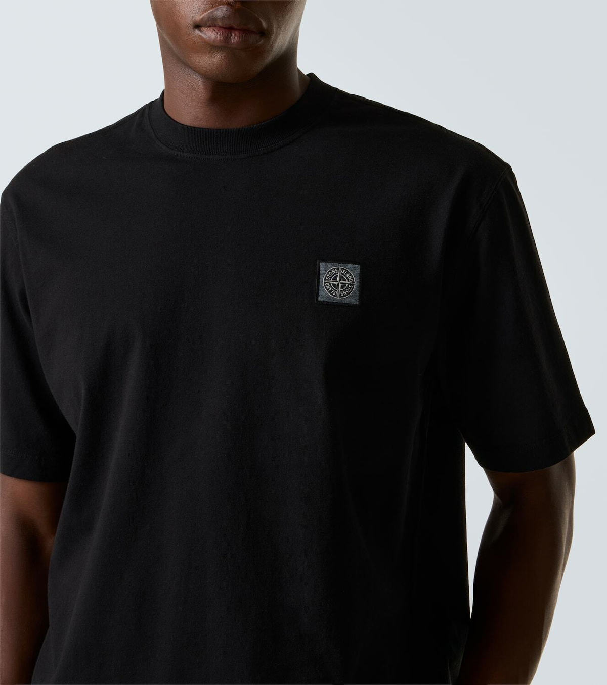 Stone Island Embroidered cotton jersey T-shirt Stone Island