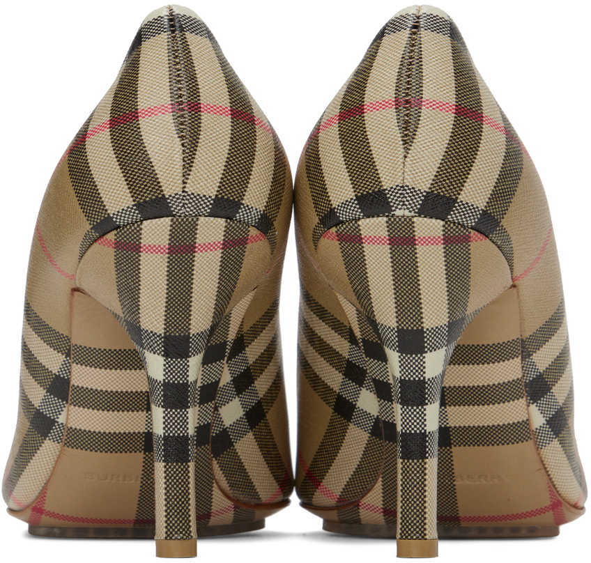 Burberry Beige Check Heels Burberry