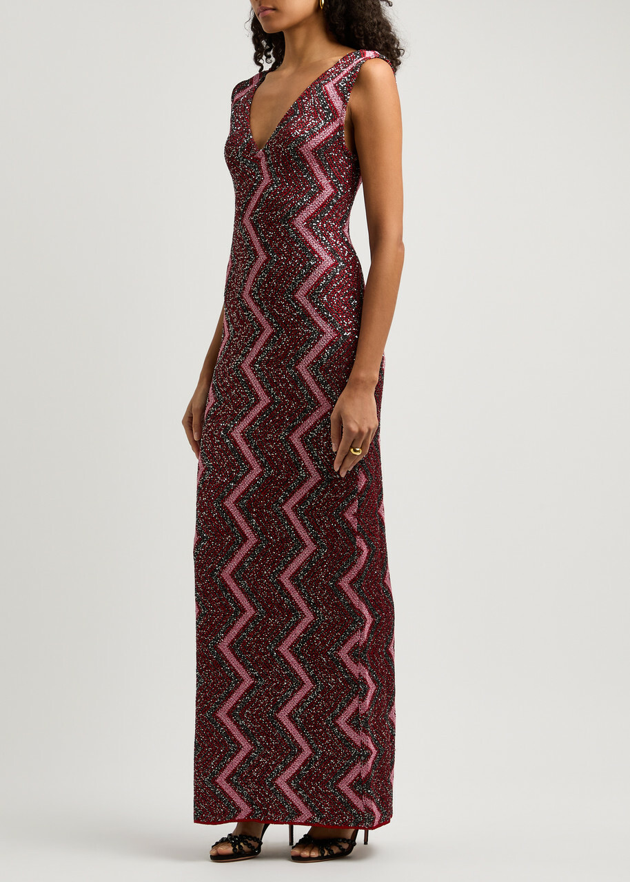 Missoni Zigzag Sequin-embellished Maxi Dress Multicoloured Missoni