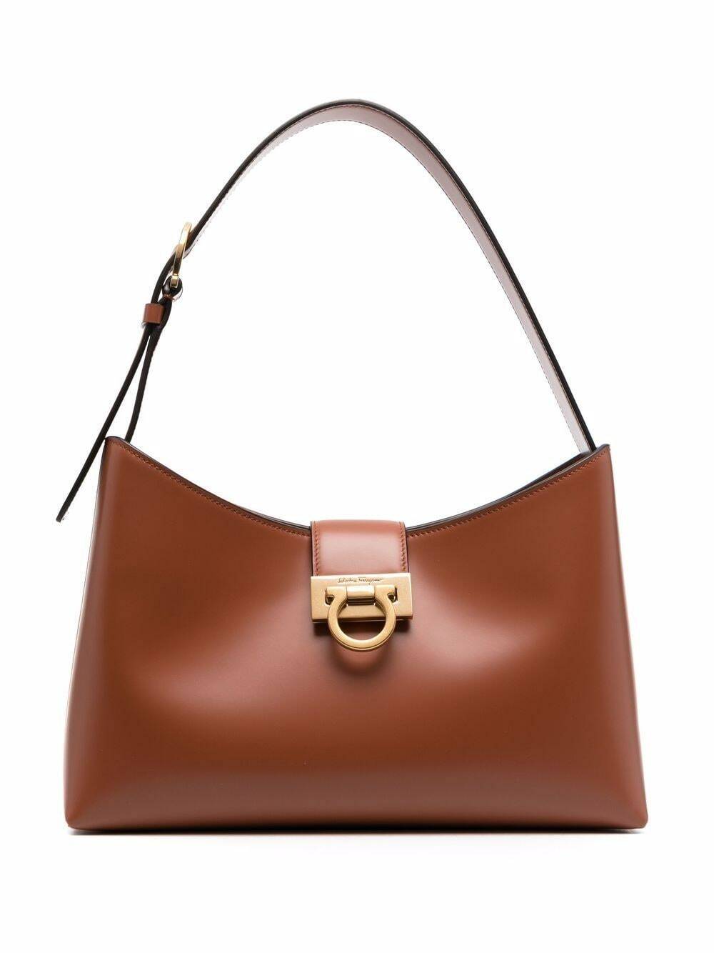 FERRAGAMO - Trifolio Leather Shoulder Bag Salvatore Ferragamo