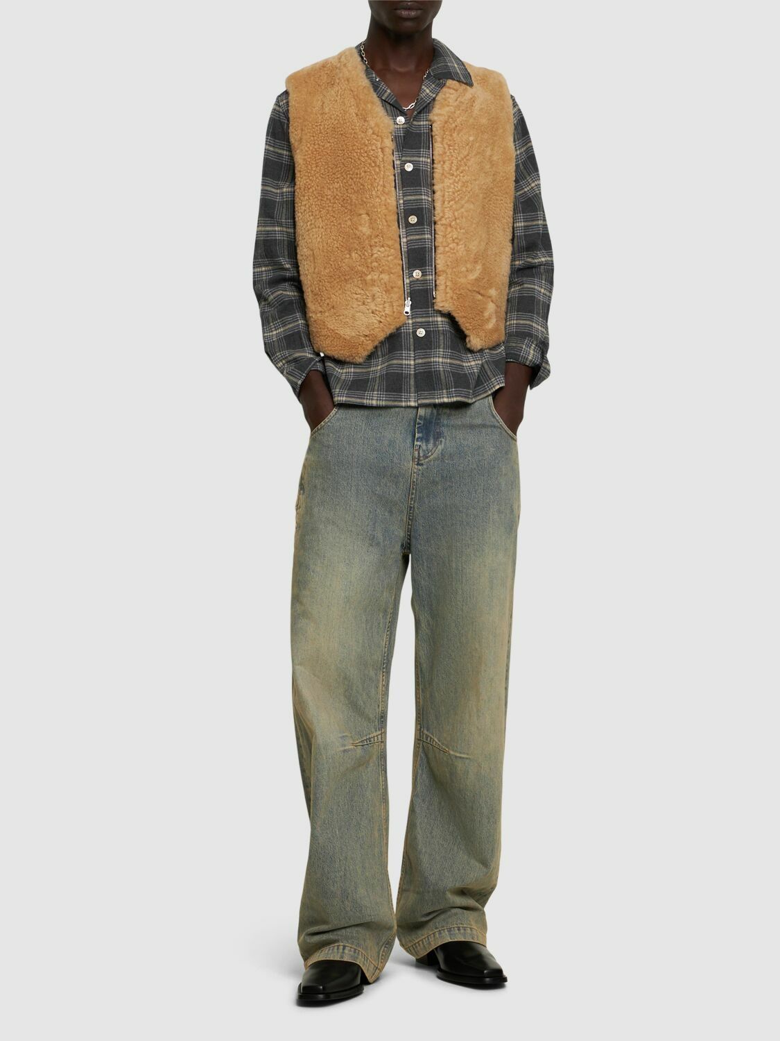 SUNFLOWER Shearling Vest Sunflower SUNFLOWER Shearling Vest Sunflower