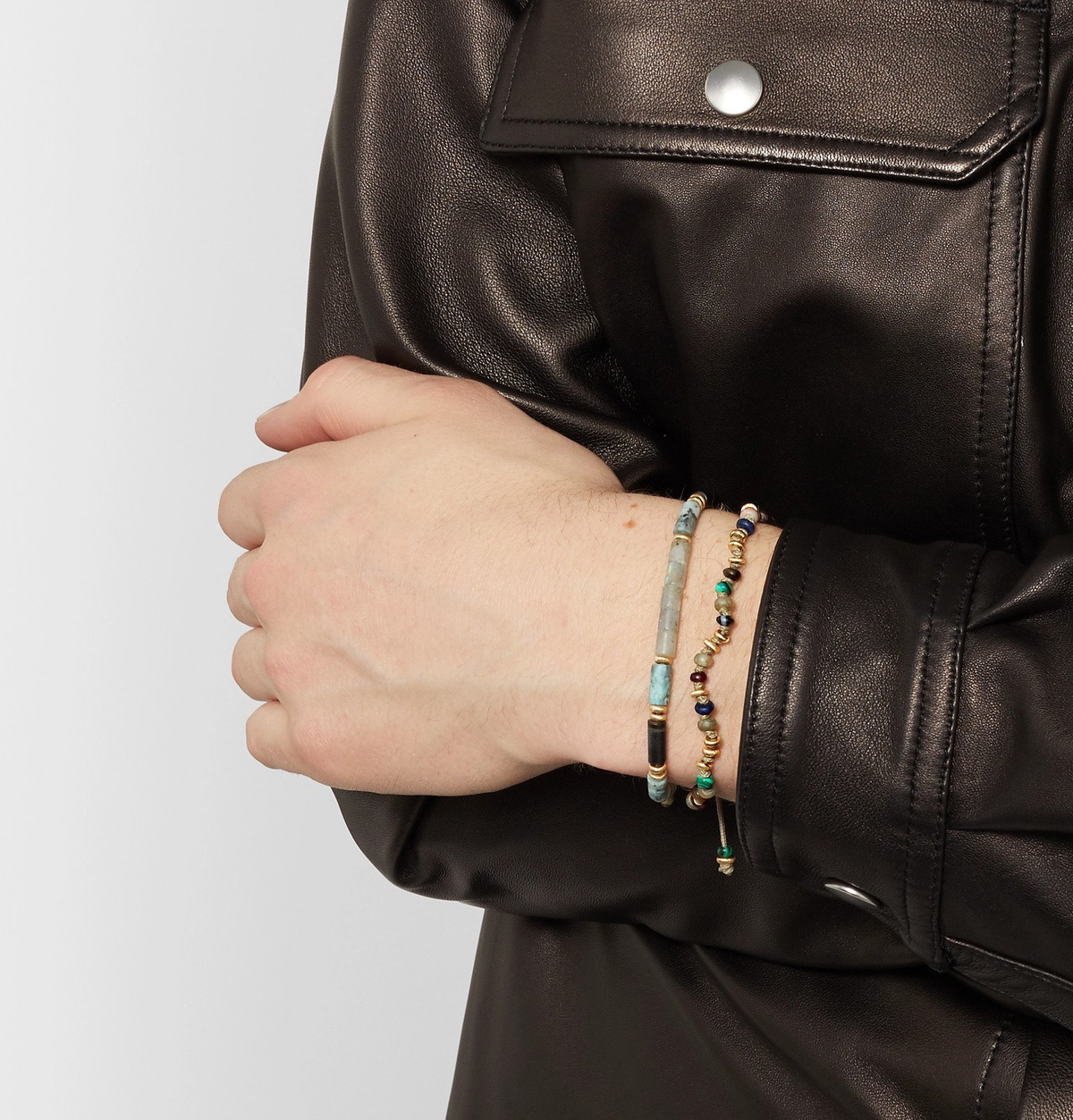 M.Cohen - Templar 18-Karat Gold Multi-Stone Beaded Bracelet - Multi M.Cohen