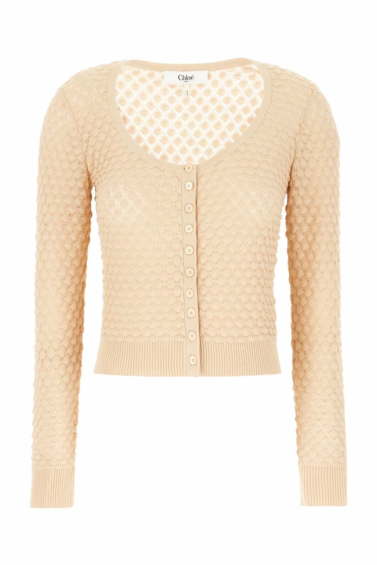 Chloé Skin Pink Cotton Cardigan Chloe