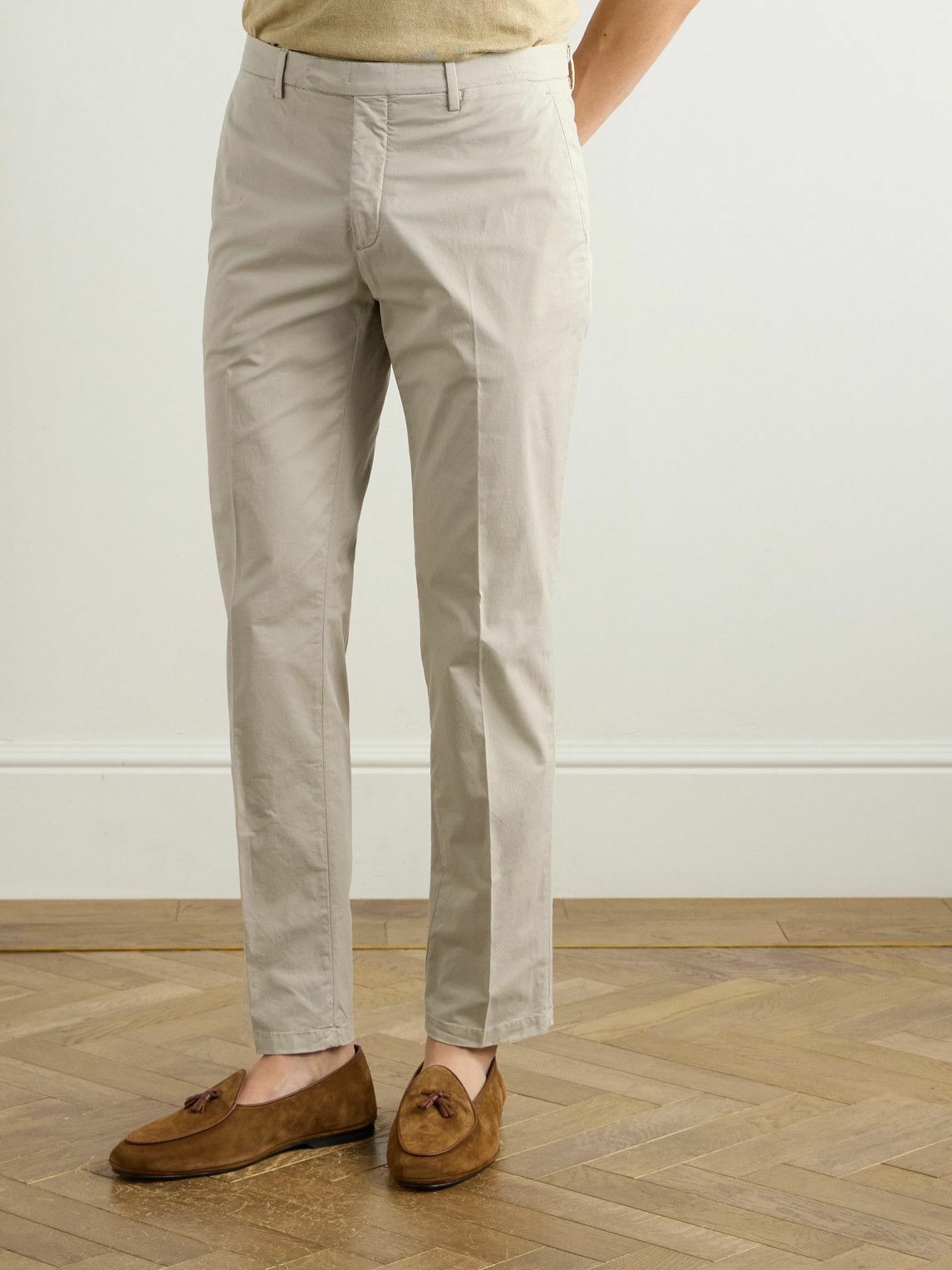 Boglioli - Slim-Fit Tapered Garment-Dyed Cotton-Blend Twill Suit ...