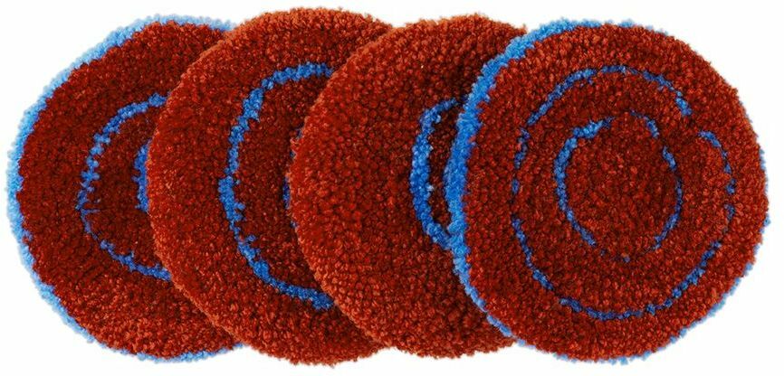 MAKI RUGS Red & Blue Doodle Coaster Set MAKI RUGS