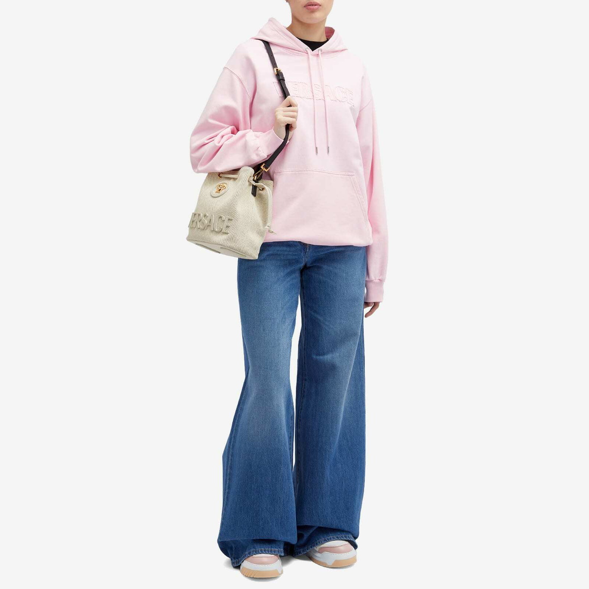 Versace Women's Bucket Bag in Beige Versace