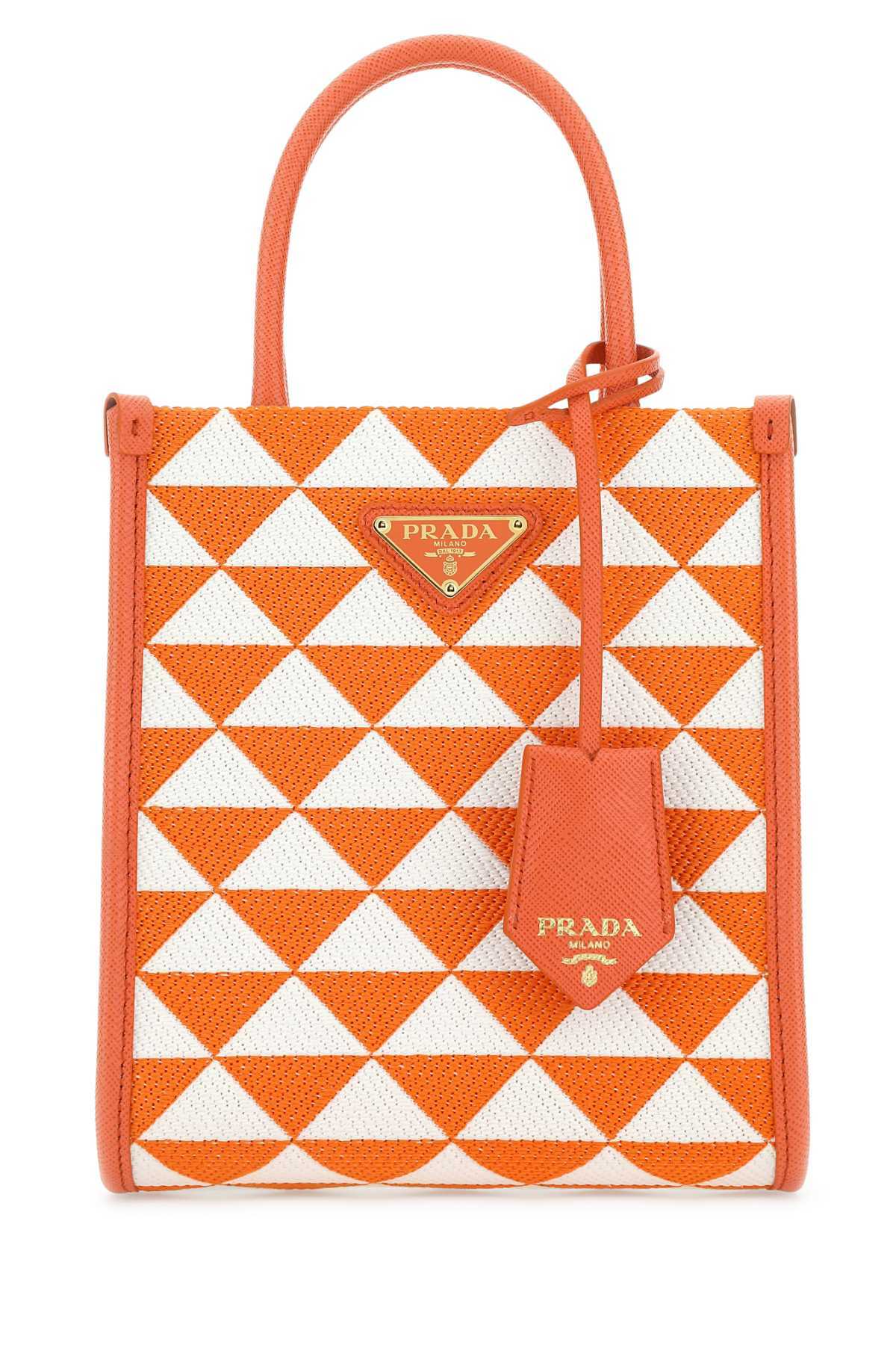 Prada Embroidered Fabric Micro Symbole Handbag Prada