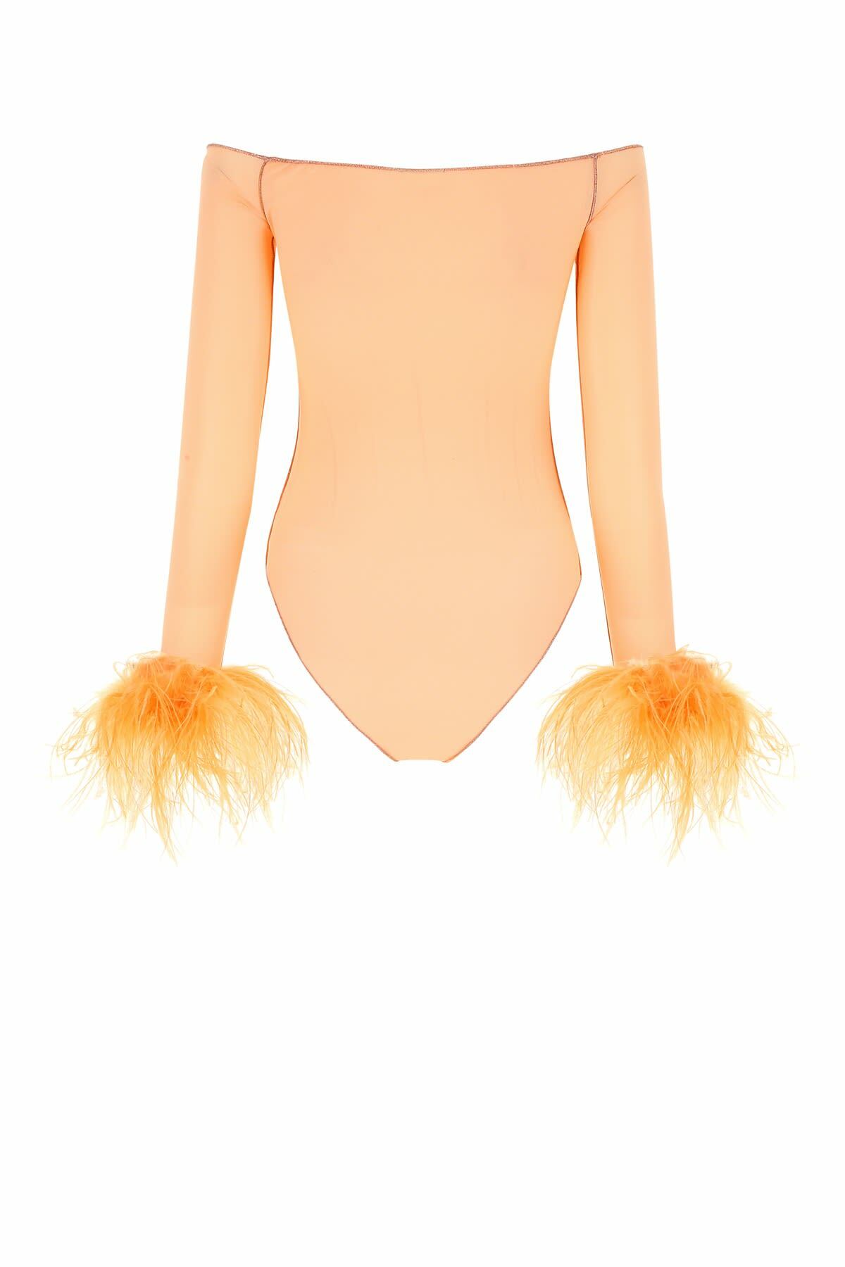 Oseree Peach Mesh Bodysuit Oseree
