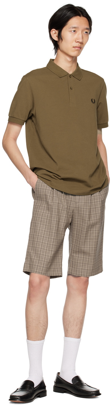 Fred Perry Brown Embroidered Polo Fred Perry