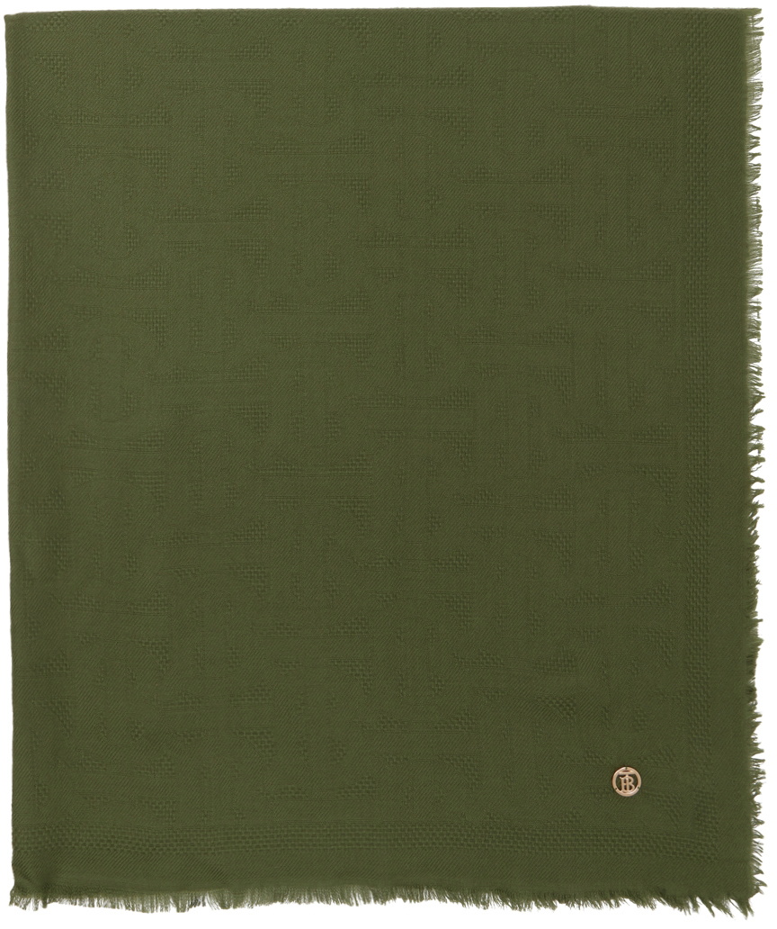 Burberry Green Monogram Scarf Burberry