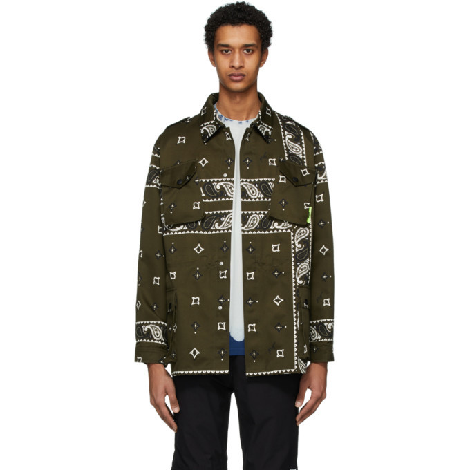 MSGM Green Bandana Print Jacket MSGM