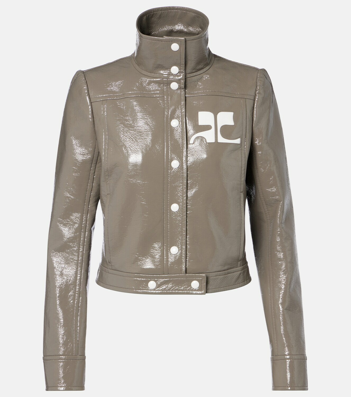 Courrèges Logo vinyl cropped jacket Courreges