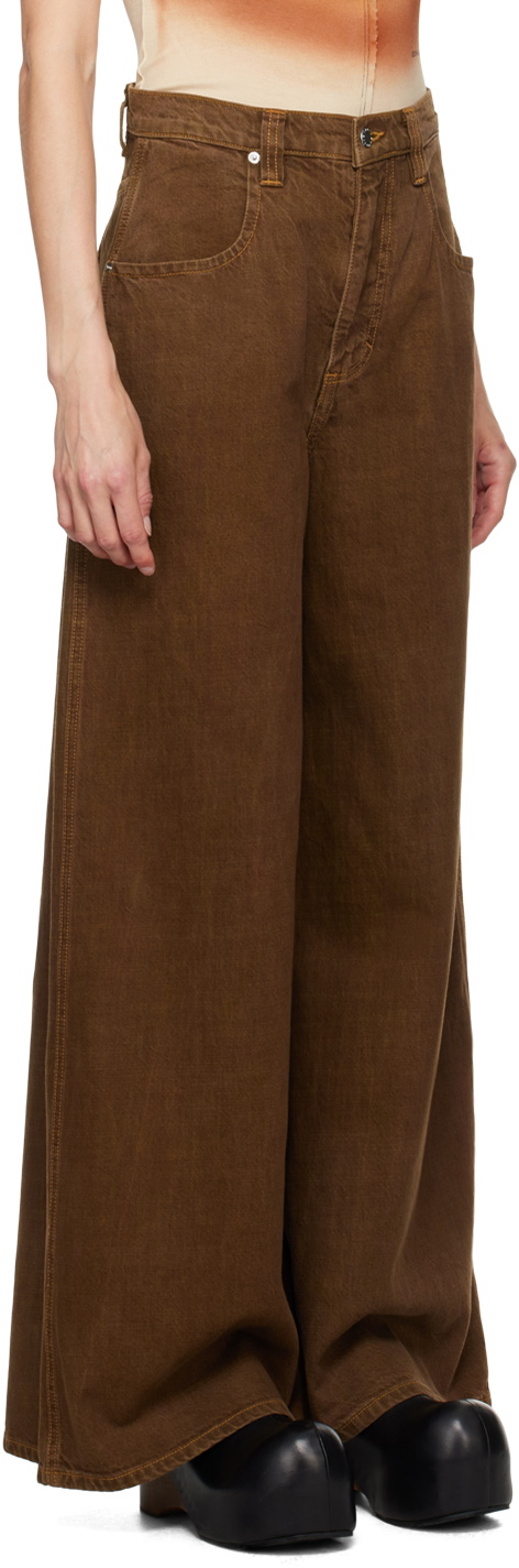 Eckhaus Latta Brown Ultra Wide Leg Jeans Eckhaus Latta