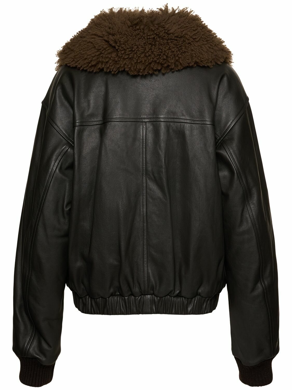 LEMAIRE Leather Bomber Jacket Lemaire