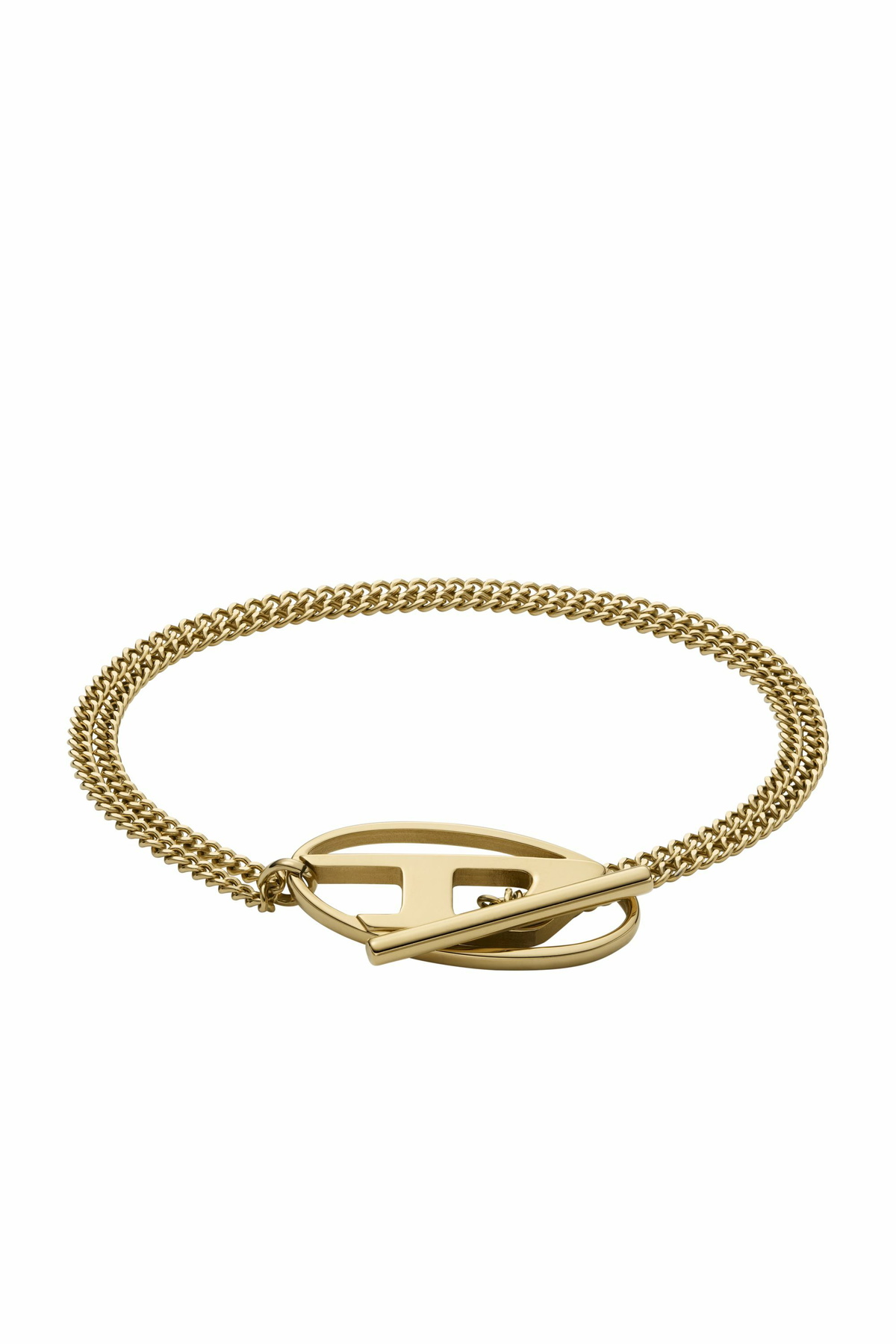 Diesel Gold-Tone Stainless Steel Chain Bracelet - Bracelets - Unisex ...