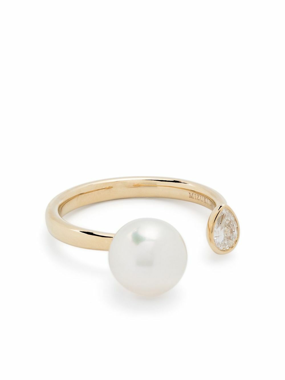 Mizuki 14K Yellow Gold Sea Of Beauty Pearl And Diamond Ring Mizuki