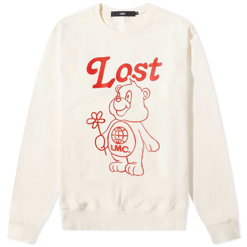 LMC Men's Flower Bear Crew Sweat in Cream LMC