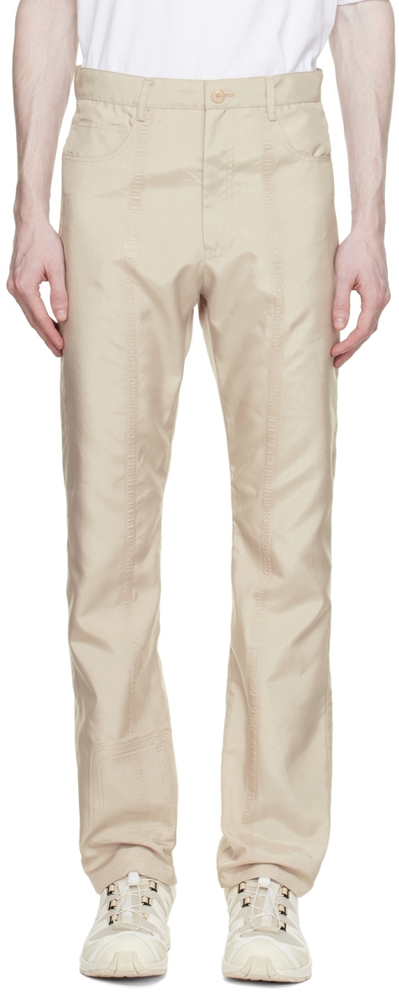 Kanghyuk Beige Polyester Trousers Kanghyuk