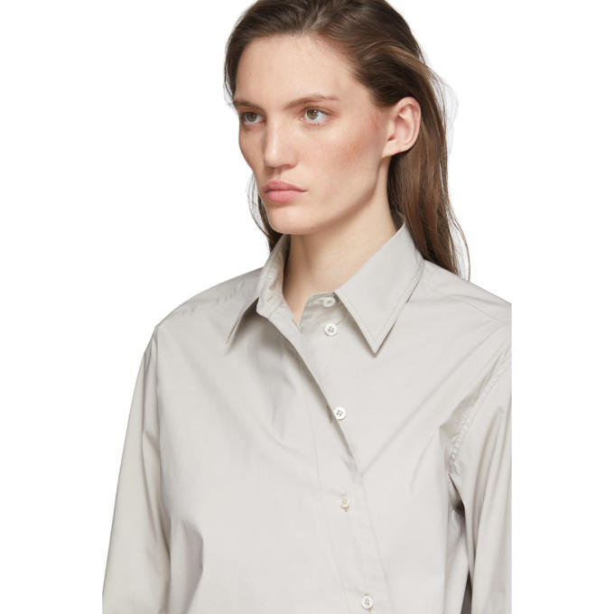 Studio Nicholson Grey Cross Over Shirt Studio Nicholson