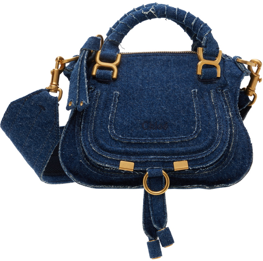 Chloé Blue Mini Marcie Denim Bag Chloe