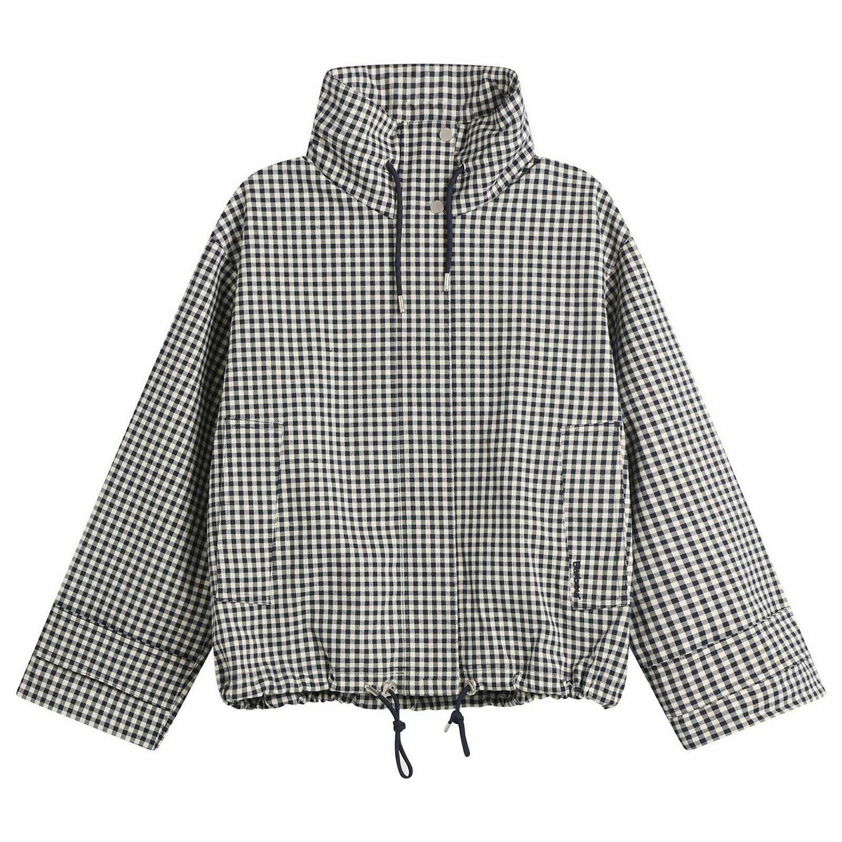 Barbour Women's Bronwyn Check Showerproof Jacket in Navy Gingham Barbour