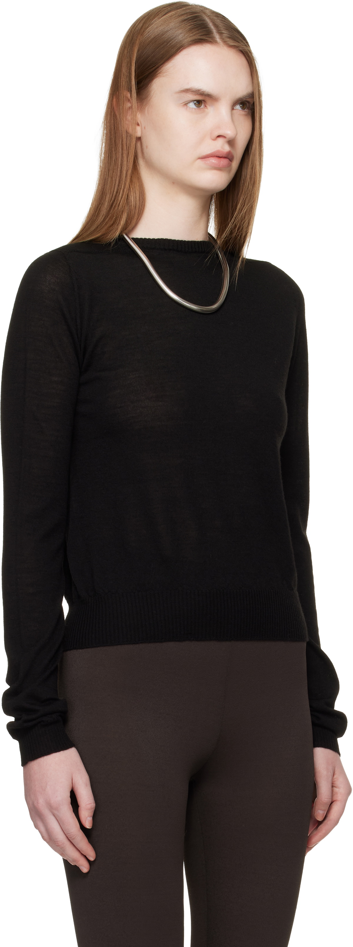 Rick Owens Black Temple Biker Level Sweater Rick Owens
