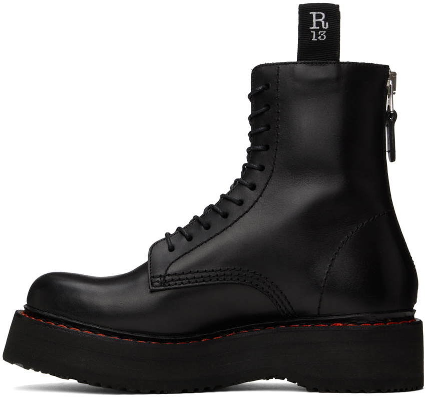 R13 Black Single Stack Boots R13