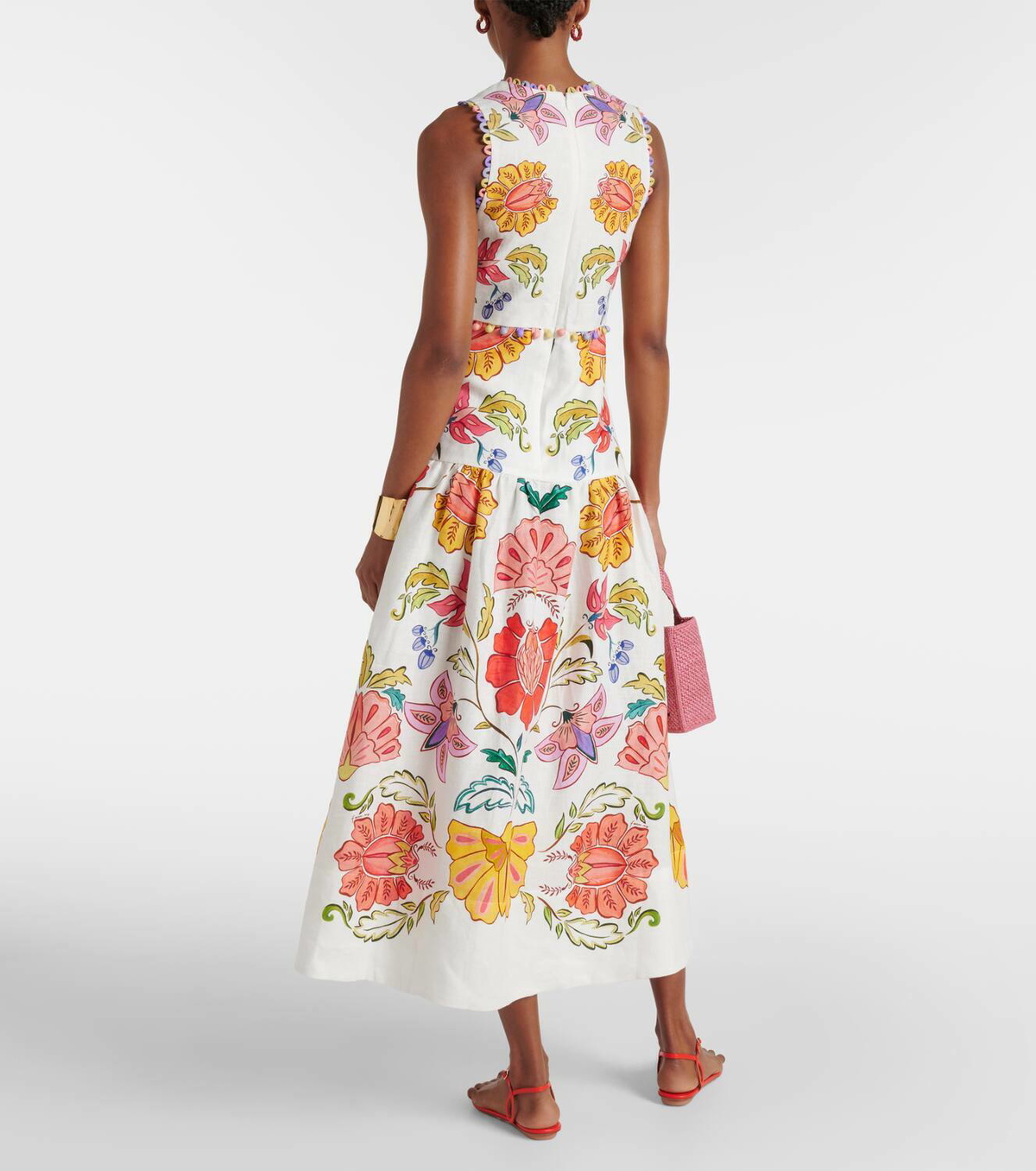 Farm Rio Floral Insects linen midi dress Farm Rio